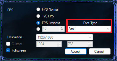 How to change your game Font, Resolution and FPS. | SunriseConquer
